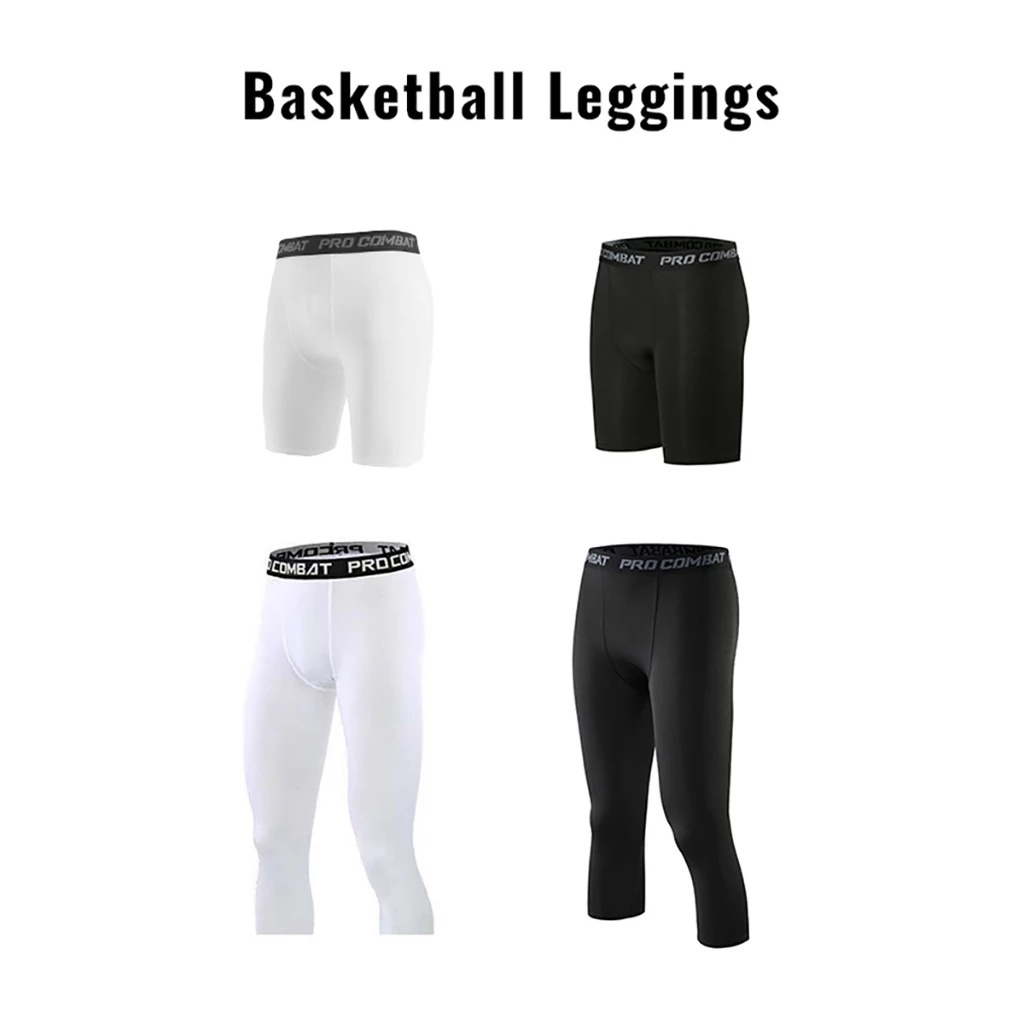 Men's Sports Leggings for Basketball Compression Basketball tights Sports Cycling Leggings ...