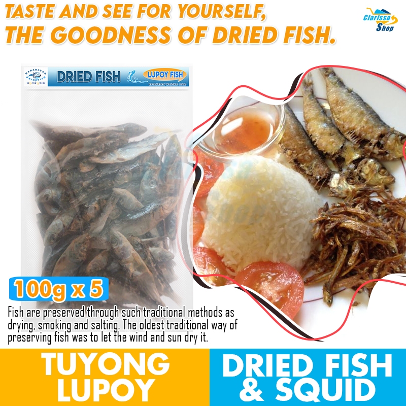 Dried Fish LUPOY Maliit na Tuyo Lupoy Isda ( 500g/1KG ) Sun Dried Fish ...