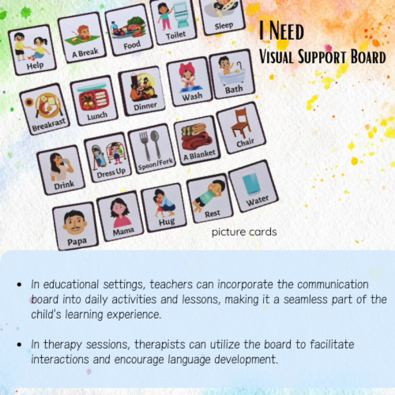 Visual Support Board, Visual Communication Board for Speech Therapy ...