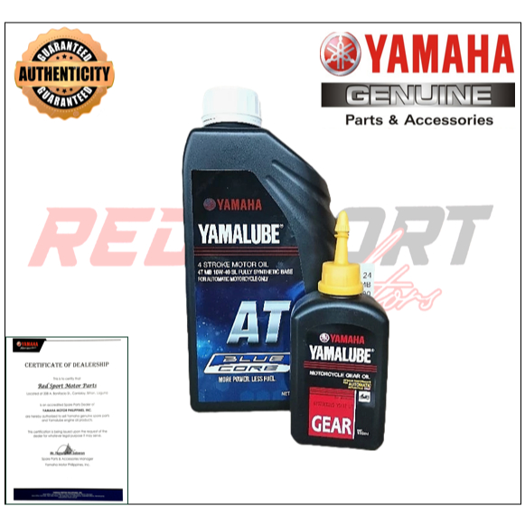 YAMALUBE BLUE CORE 10W-40 FULLY SYNTHETIC 1L + GEAR OIL 100ML | Shopee ...