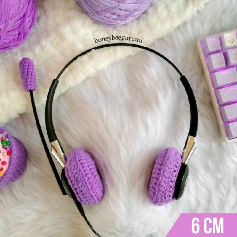 [PART 1] CROCHET HEADSET COVER 6cm 2.5 Inches Gantsilyo | Shopee ...