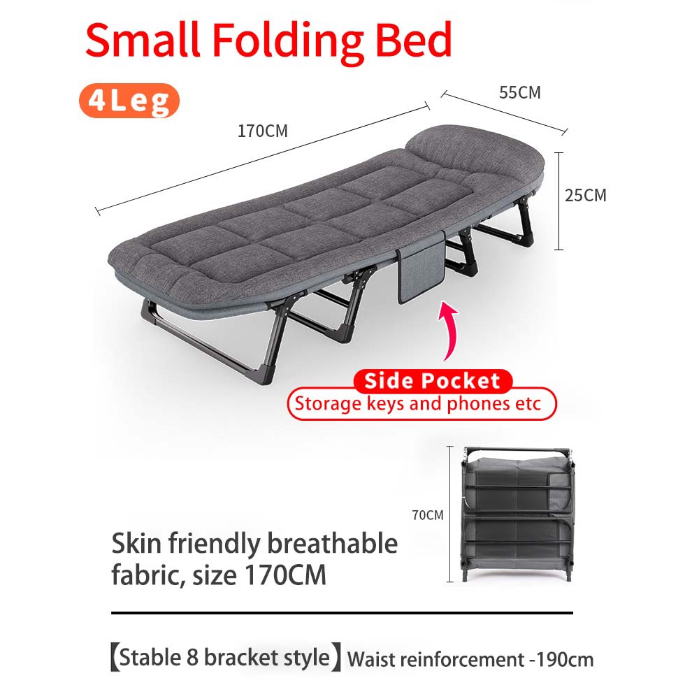 Folding bed with mattress adjustable height portable folding bed ...
