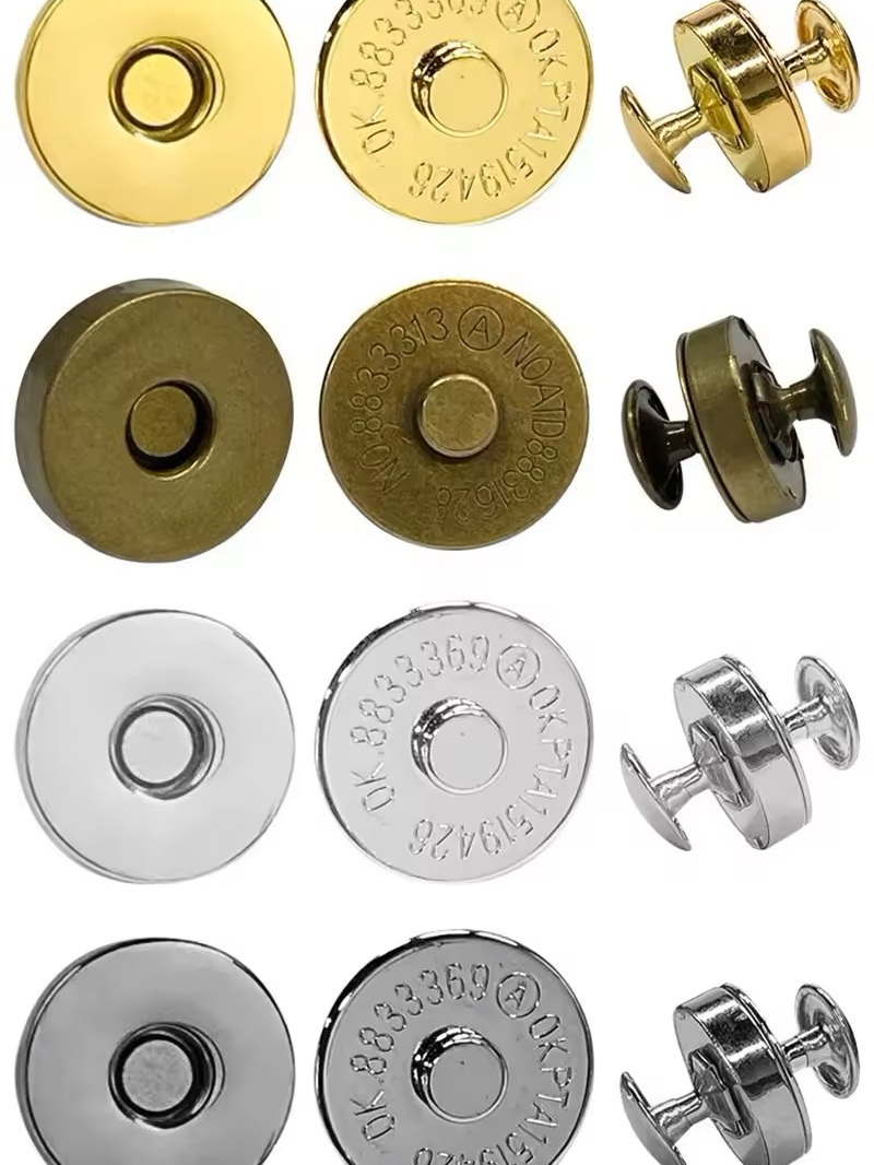 1 set Double Rivet Bag Magnetic Snap Button Sew For Bag Accessories | Shopee Philippines