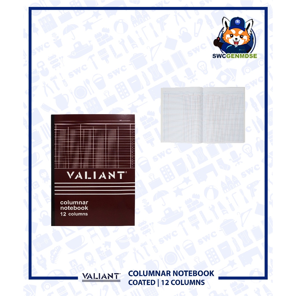 VALIANT Columnar Notebook | Coated | 12 Columns | Shopee Philippines