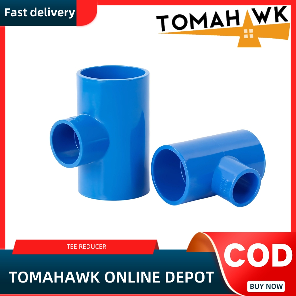 TOMAHAWK (50PCS PER PACK)PVC TEE REDUCER FITTINGS BLUE PIPE TEE ...