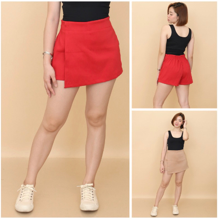 Garterized Back Palda Shorts Free sizeWomen's Front Skort Shorts with ...