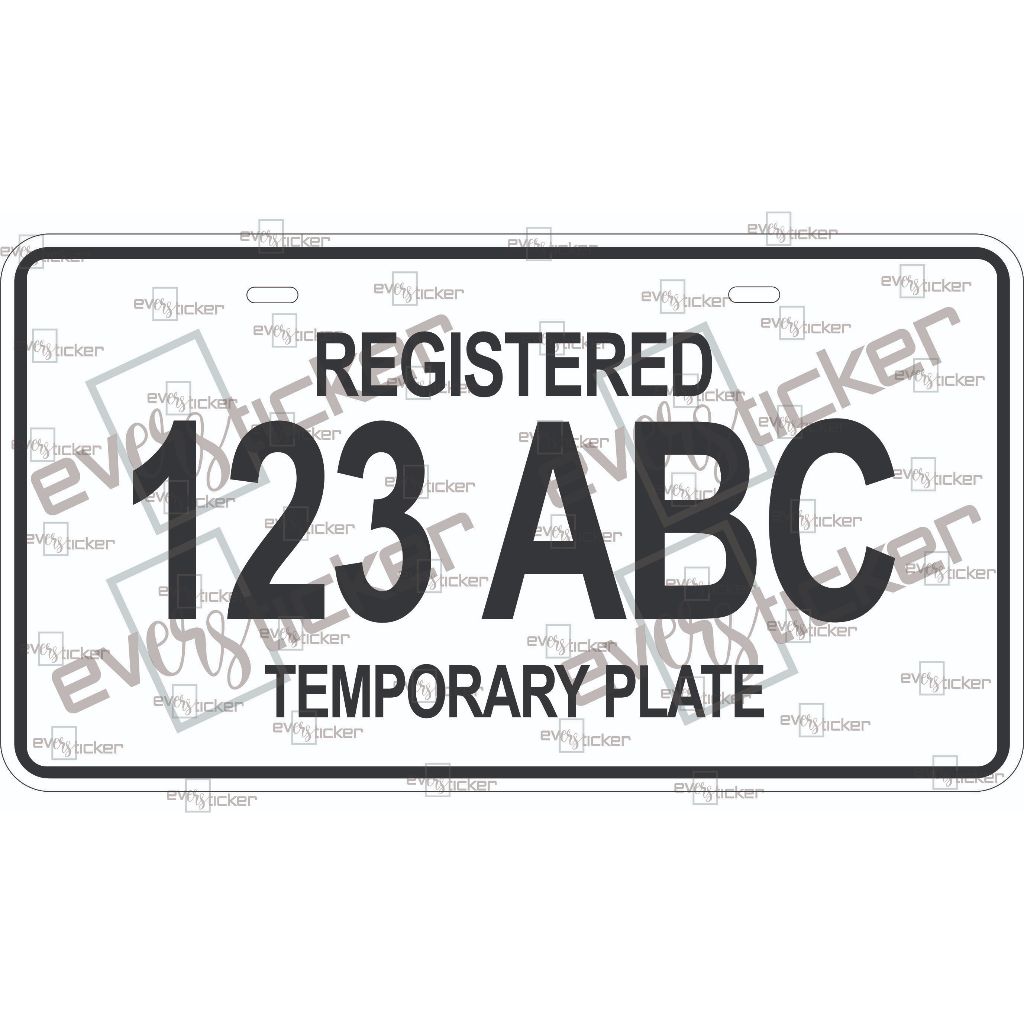 Motorcycle Plate / LTO prescribed size and design for temporary plate ...
