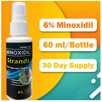 Minoxidil Strands 6 % Hair Grower Serum (60ml) | Shopee Philippines