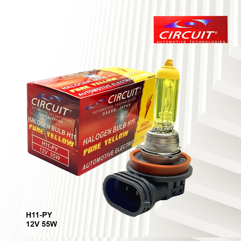 Halogen Bulb H11 12V/55W 12v/100w Pure Yellow CIRCUIT | Shopee Philippines
