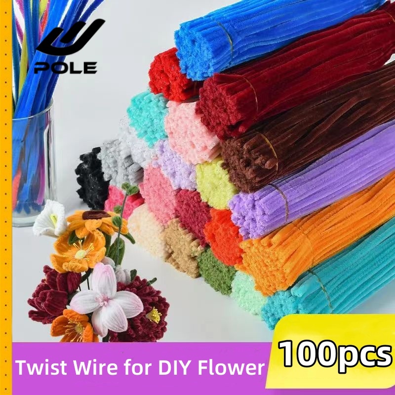 Fuzzy Wire Pipe Cleaners Craft Chenille Stems Colors For Crafting DIY ...