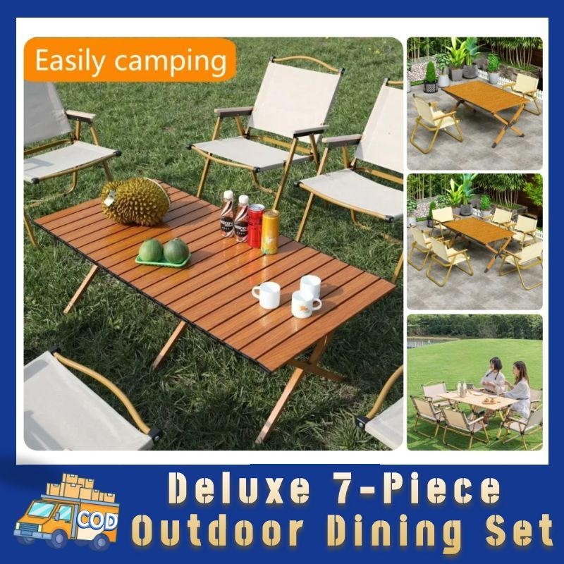 Ultimate Outdoor BBQ Set: X-Table & Kermit Chairs - Ideal for Camping ...