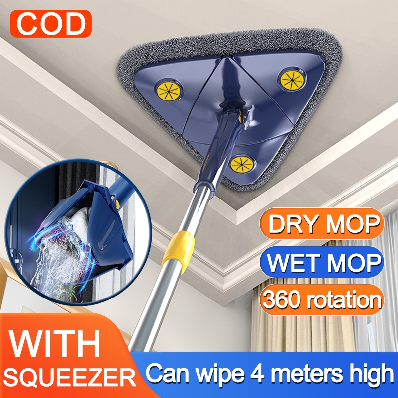 COD Mop with squeezer 360 Degree Spin Head Mop for Floor Cleaner 120cm ...