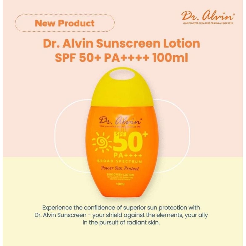 DR ALVIN SUNSCREEN LOTION SPF50+ PA++++ 100ML | Shopee Philippines