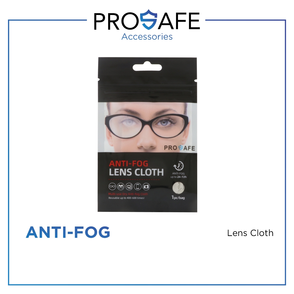ProSafe Anti-Fog Wiper (Bacterial Microfiber Cloth) Accessories/Eyeglass/Camera (600 uses/72hrs ...