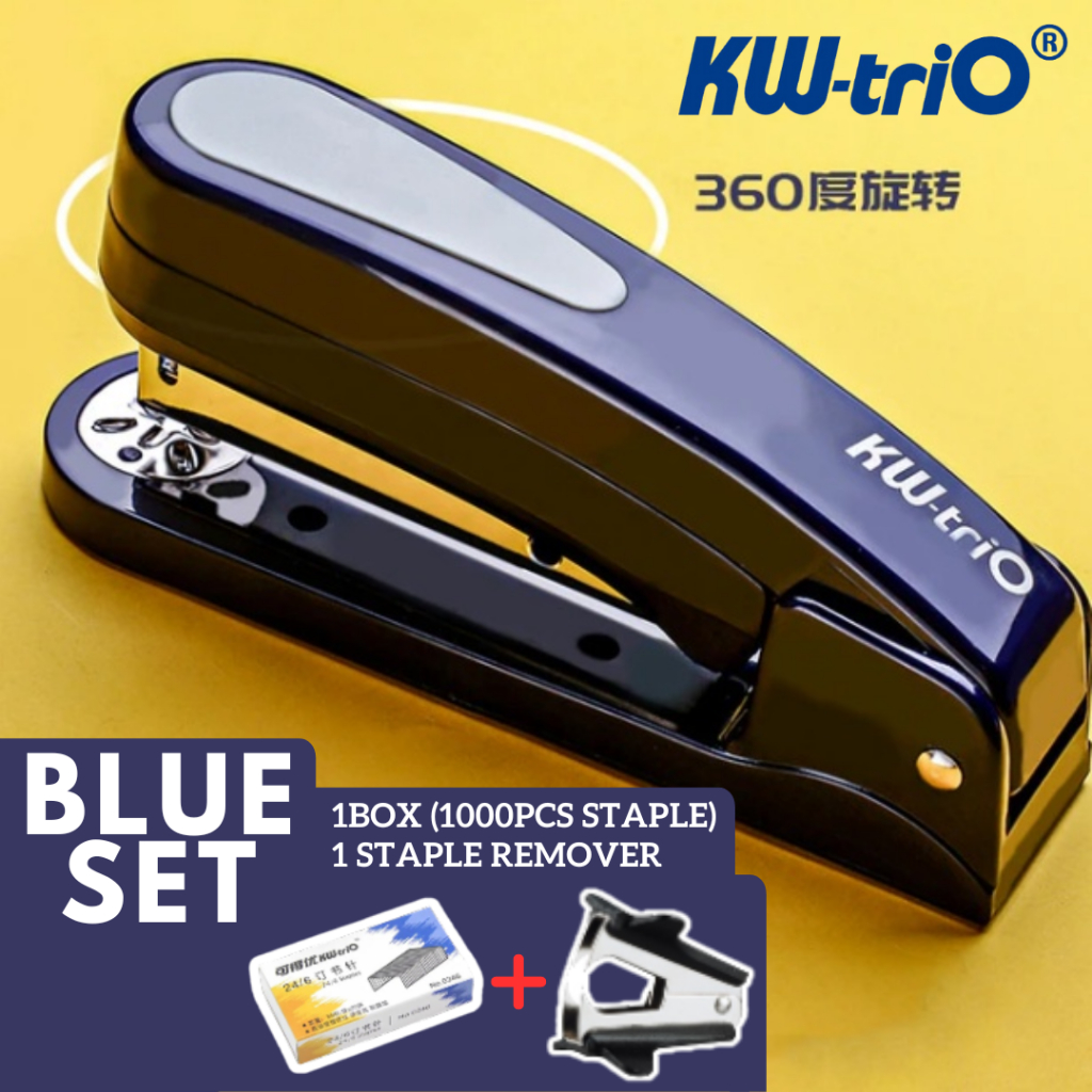 KW-TRIO 360 Stapler Rotation Heavy Duty Stapler 24/6 Staples Effortless ...