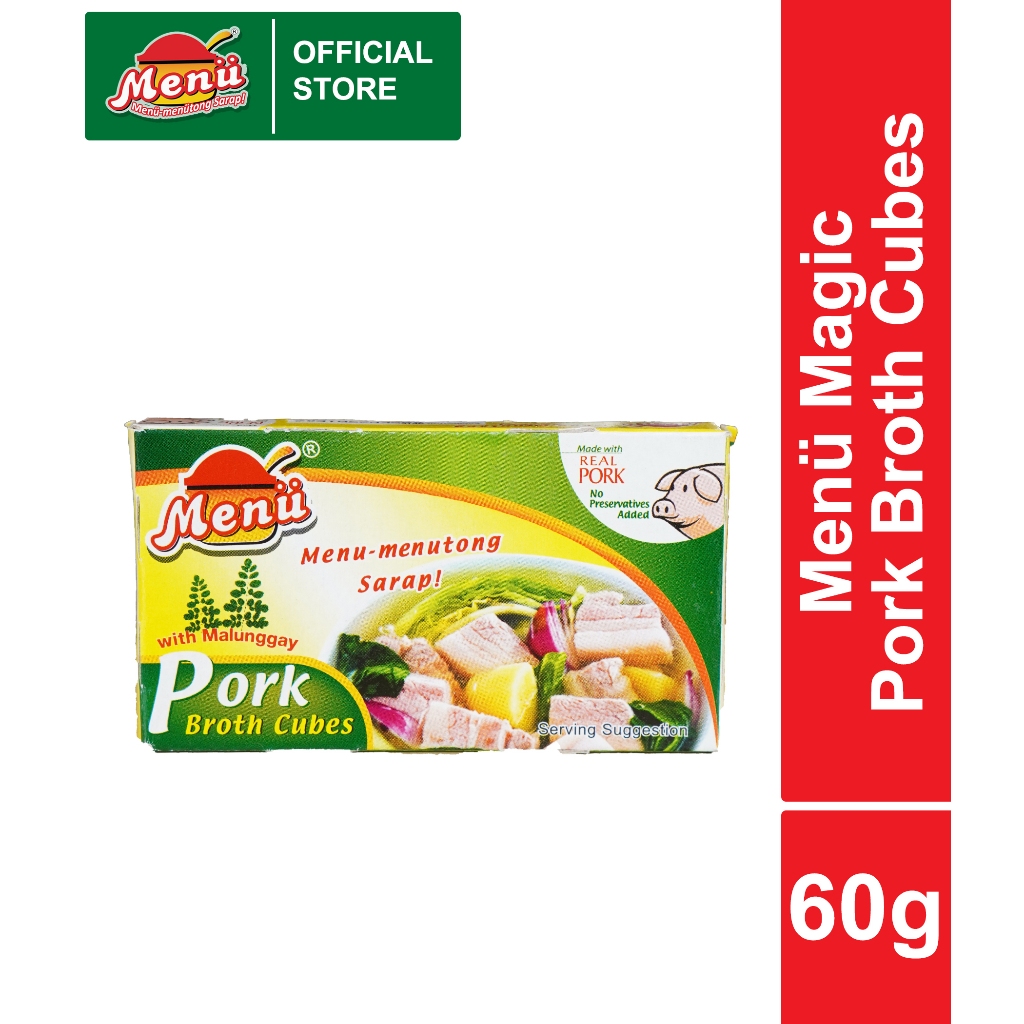 Menu Pork Broth Cubes with Malunggay 60g (10g x 6pcs) | Shopee Philippines