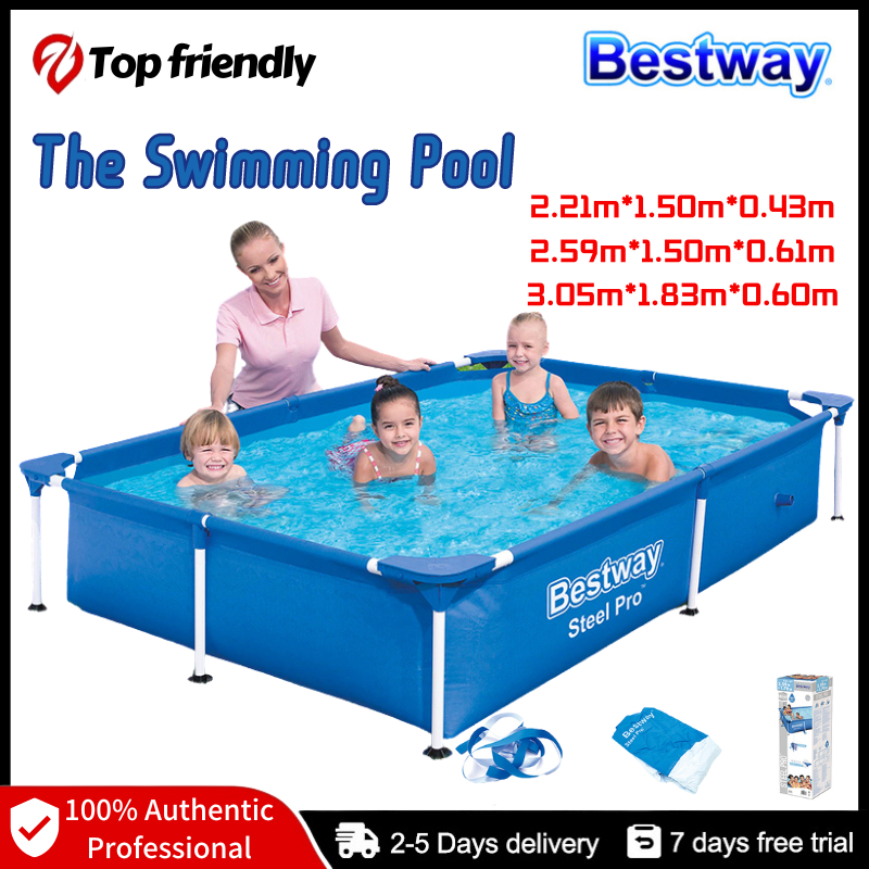 Bestway Swimming Pool for Children and Family Size Pool Ground Steel ...