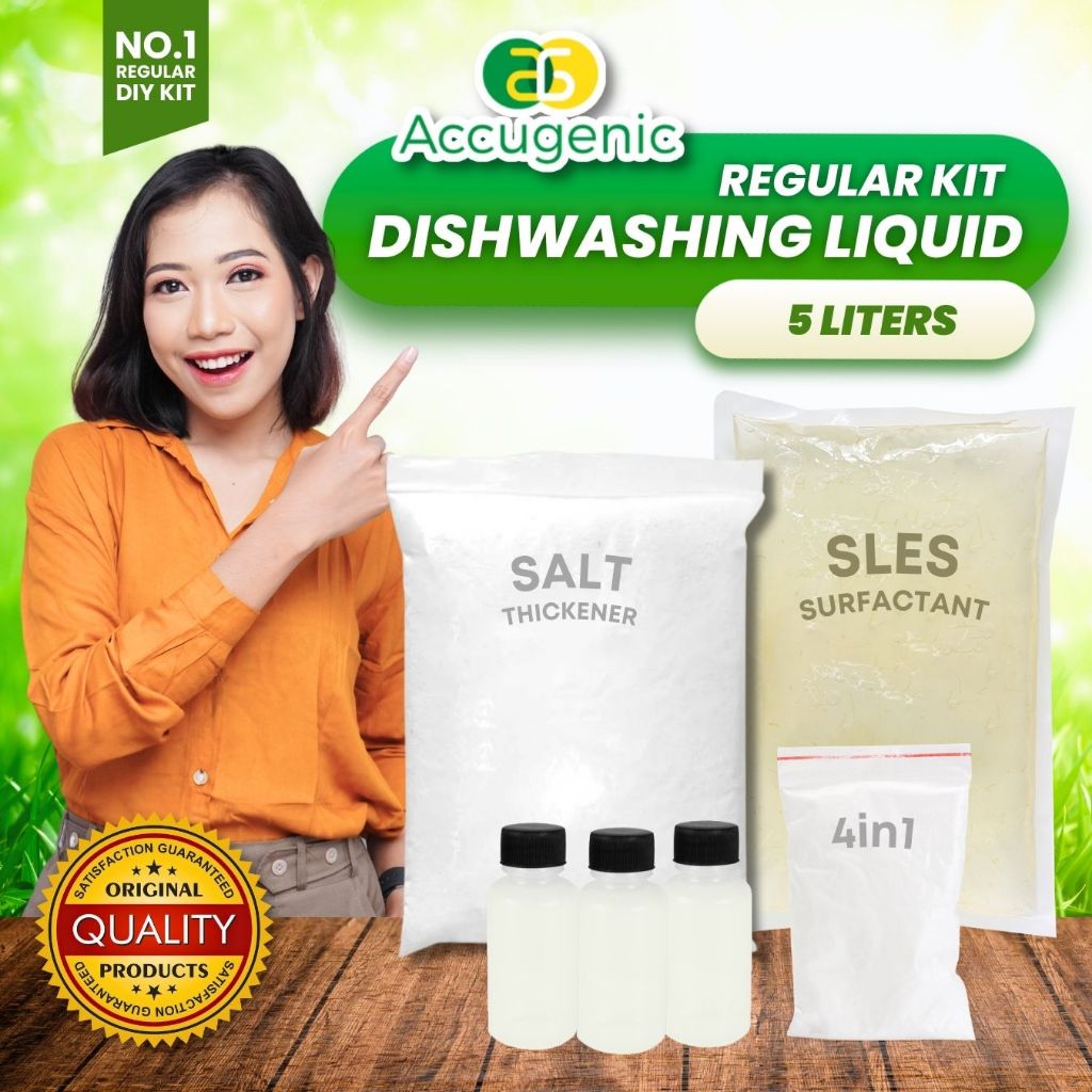 Accugenic DIY Dishwashing Liquid Kit 5 Liters Yield Kit Complete Set ...