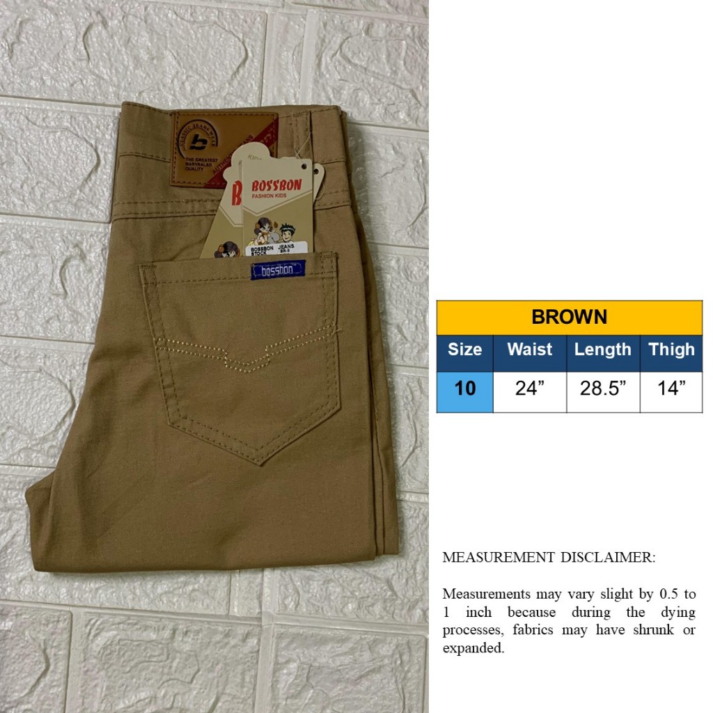 allOut Bossbon Boys' Colored Pants NON STRETCH [8 Colors Available ...