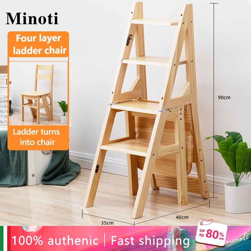 2 in1 Ladder And Chair Ladder Folding Dual-use Step Stool Indoor ...