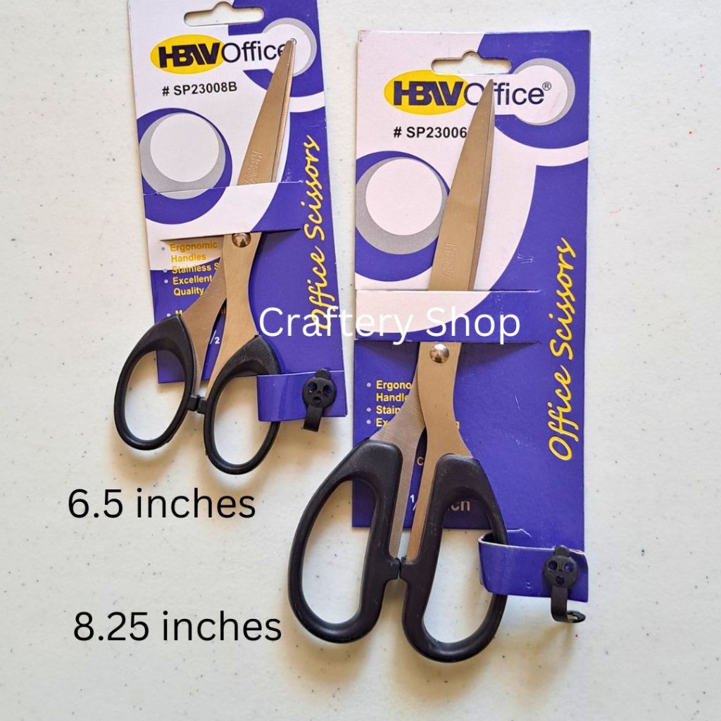 HBW Ergonomic Stainless Office Scissors 8.25/ 6.5 inches | Shopee ...