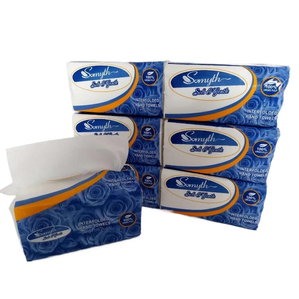 SOMYTH 175 PULLS INTERFOLDED SOFT AND GENTLE HAND TISSUE TOWELS ...