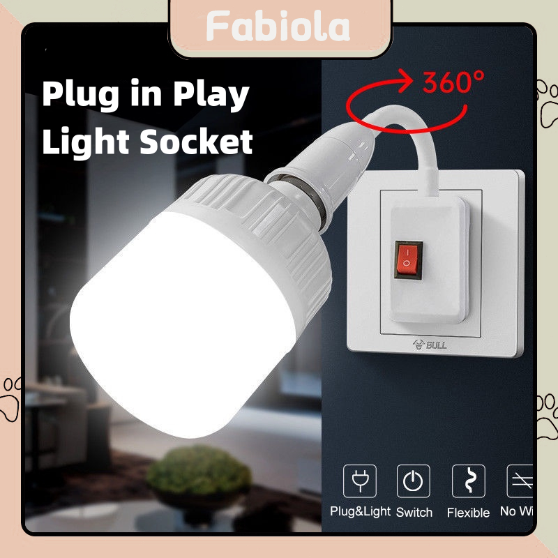 【In Stock From PH】Plug in Play 360 Adjustable Wall Light Socket Adapter ...