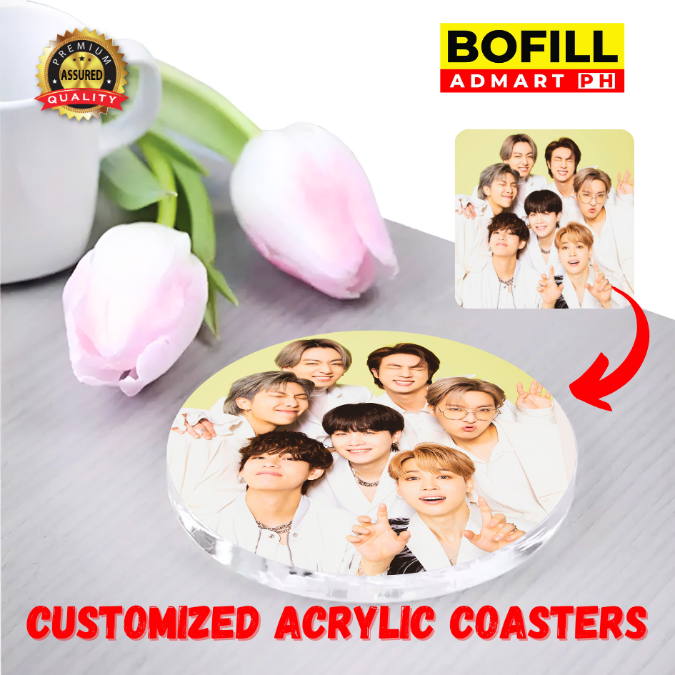 Customized Round Acrylic Coaster 3mm | Shopee Philippines