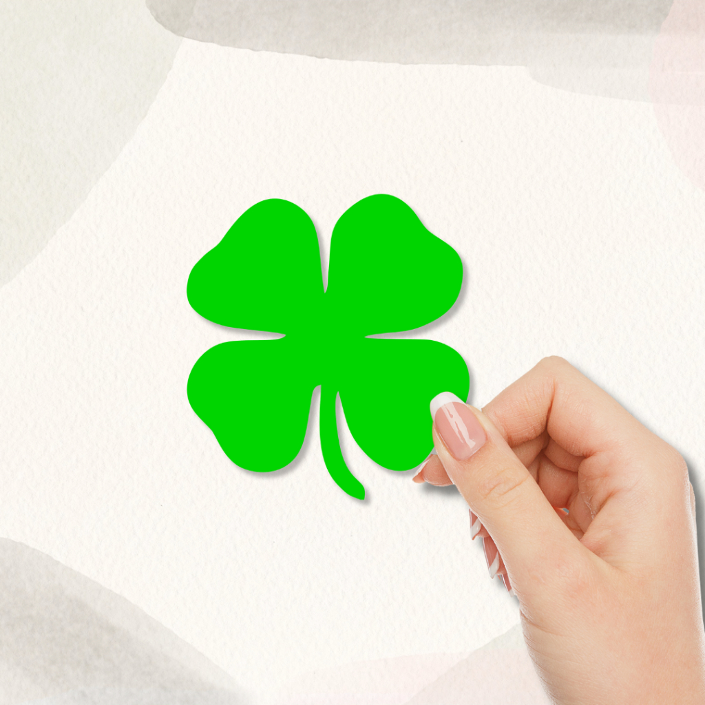 4 LEAF CLOVER STICKER LUCKY FOUR LEAF CLOVER | Laminated Waterproof ...