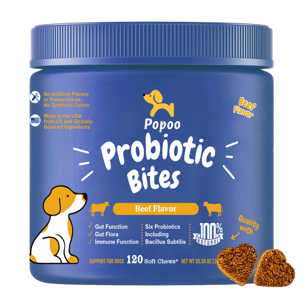 Popoo Probiotic Bites Dogs Support Gut Health lmmune System Helps The ...