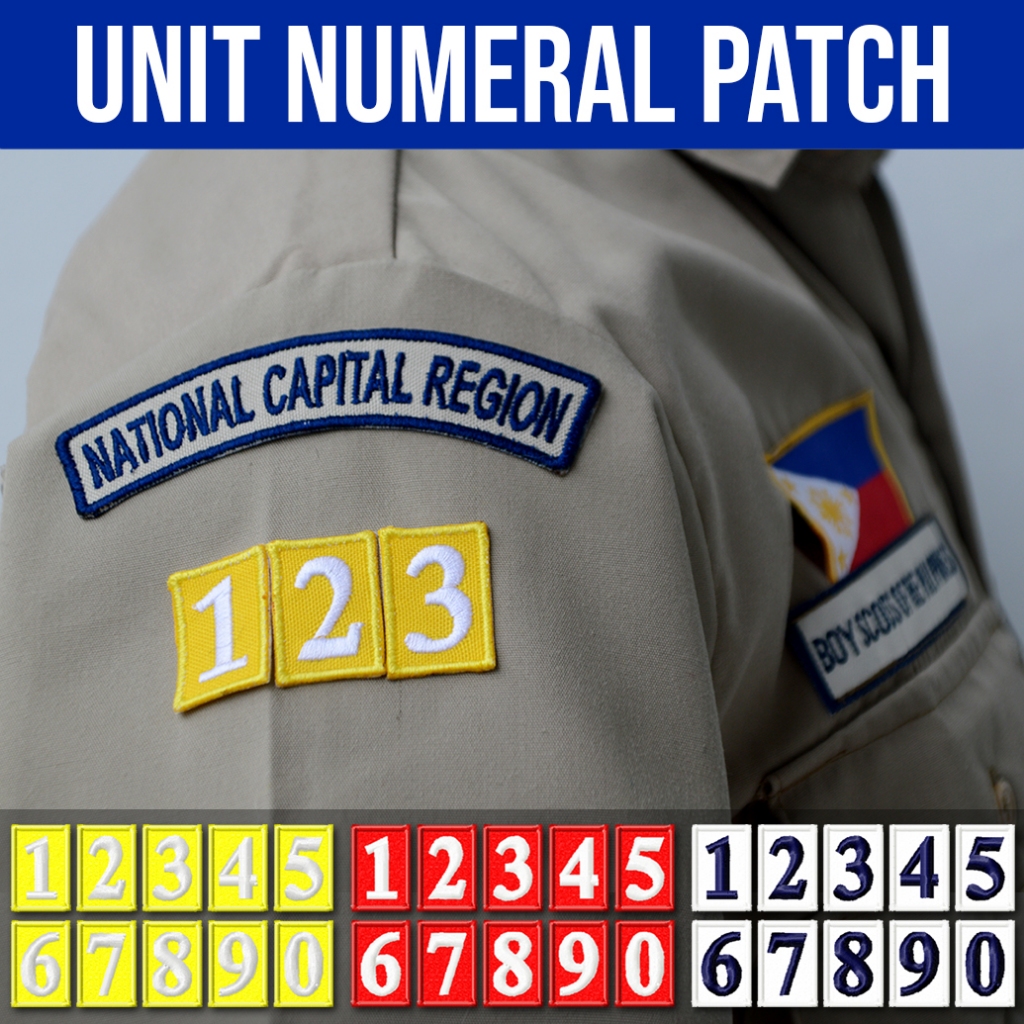Unit Numeral Patch for Scouts (Embroidered Patch with Strong Iron-on ...