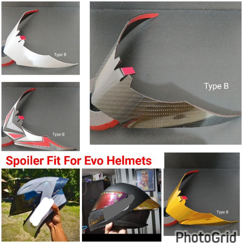 Evo Helmet Spoiler (Universal)Fit for all GSX 3000 V1 and V2 models SVX ...