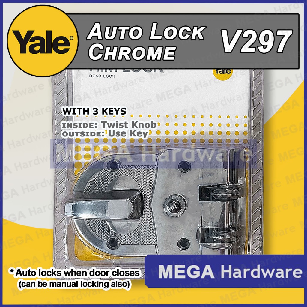MAXILOCK Sliding Door Lock / Rim Lock - Single or Double (deadlock ...