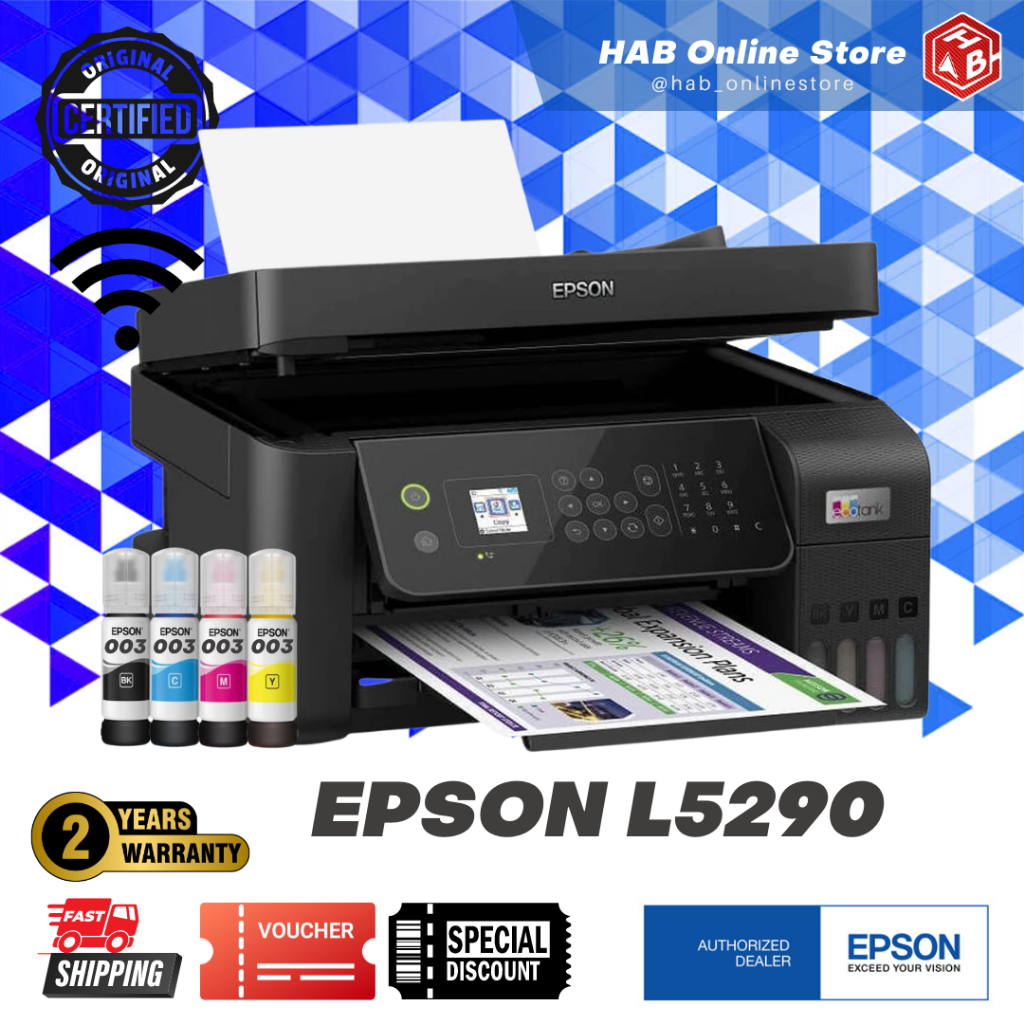 Epson EcoTank L5290 | L5590 Wi-Fi EcoTank Printer Scanner Copy Xerox ...