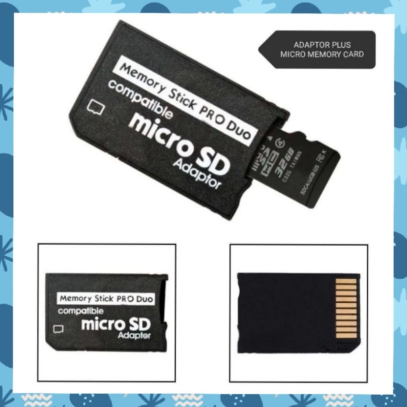 MEMORY STICK PRO DUO ADAPTER WITH MICRO SET - with PSP GAMES ETC ...