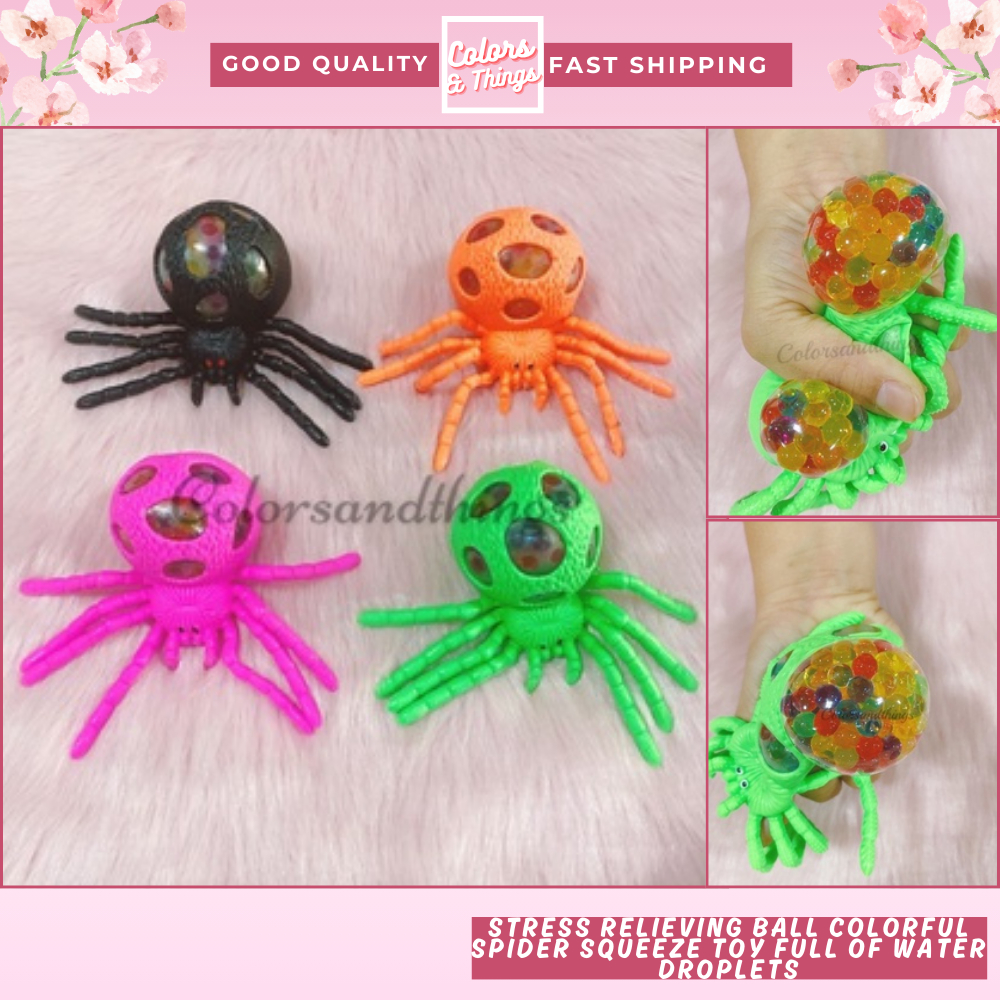 Colorsandthings Stress Relieving Ball Colorful Spider Squeeze Toy Full ...