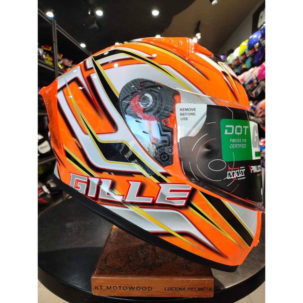 Gille GTS V1 Warpspeed Full Face Dual Visor Helmet with Free Extra ...