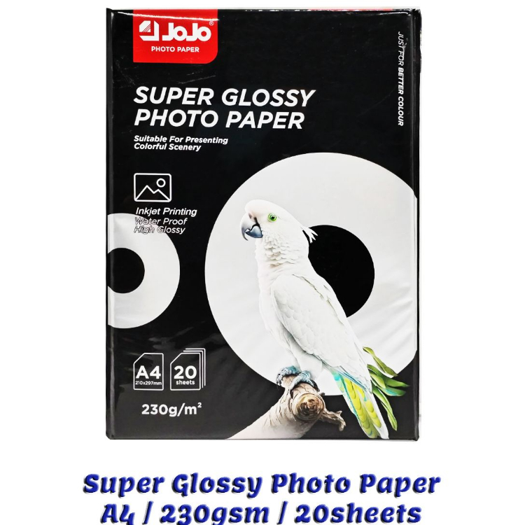 Jojo Super Glossy Photo Paper A4 / 230gsm / 20sheets | Shopee Philippines