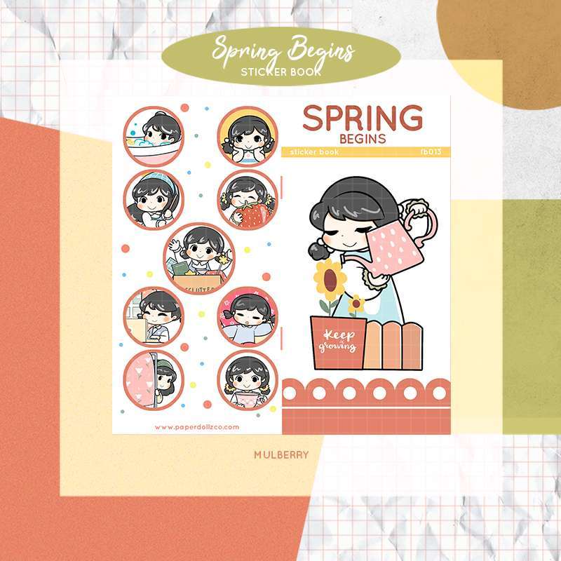 Spring Begins PaperDollzCo Sticker Book | FB013 | Shopee Philippines