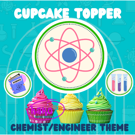 Chemist/Engineer Cupcake Topper/Sticker Party Decoration 30pcs | Shopee ...