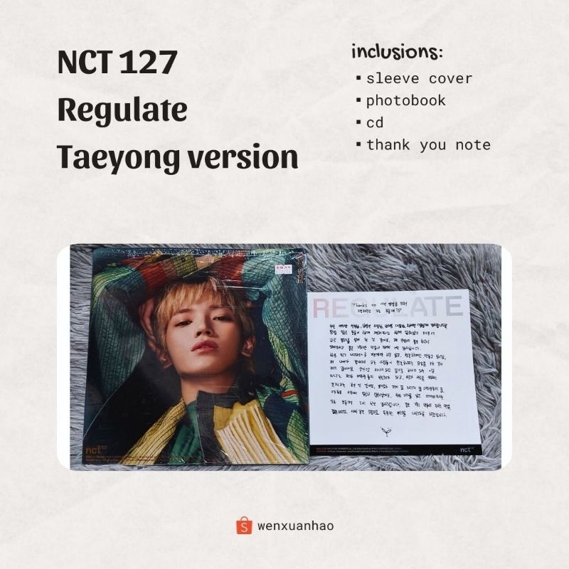 NCT 127 1st Album Repackage [Regulate] Taeyong version | Shopee Philippines