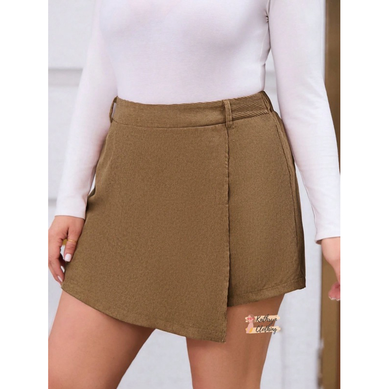 Kathryn PLUS SIZE Palda Short Corduroy Korean Inspired Skorts for Women ...