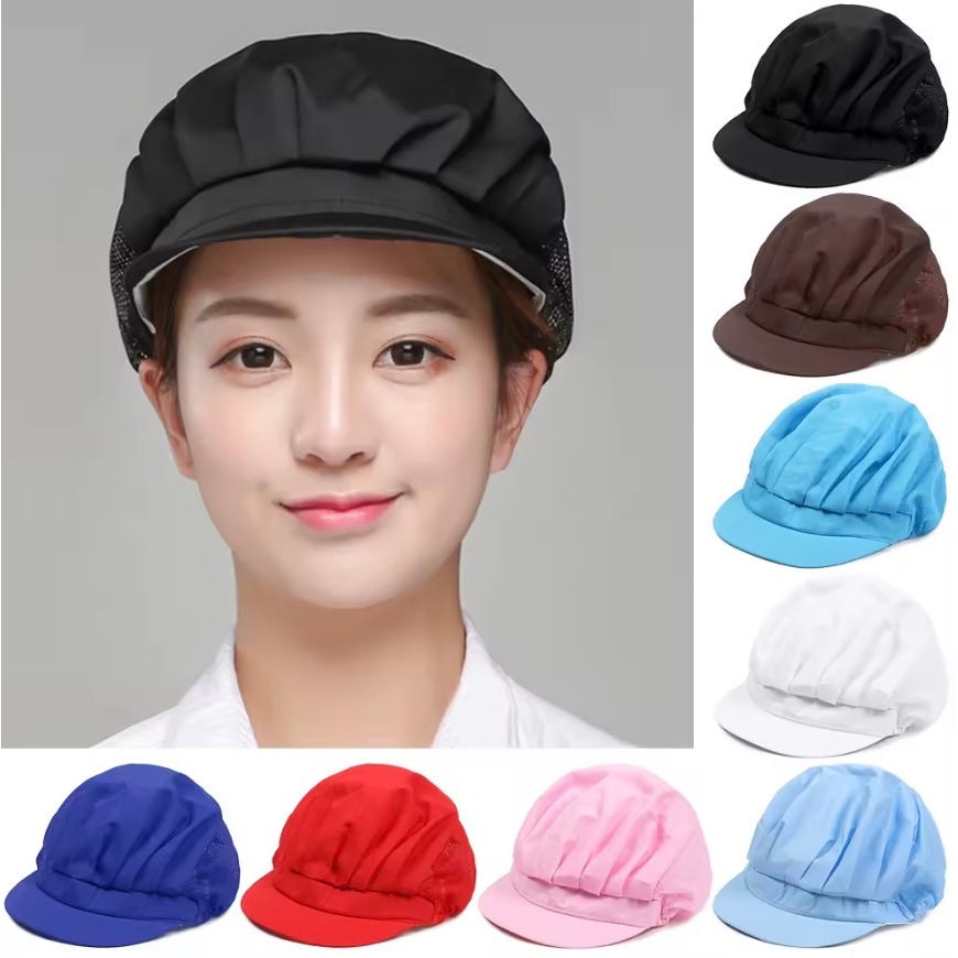 Black Chef Waiter Mesh Hat Chef Hat Cotton Cap Restaurant Kitchen Food ...
