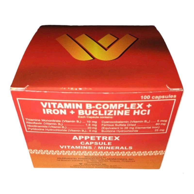 APPETREX Vitamin B complex + Iron + Buclizine HCL ( PAMPATABA AT ...