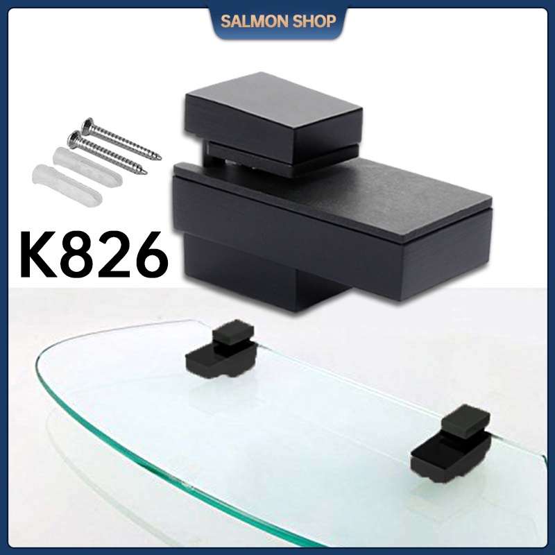 F-Type Glass Shelf Bracket Adjustable Thickened Glass Clips Wall Mount ...