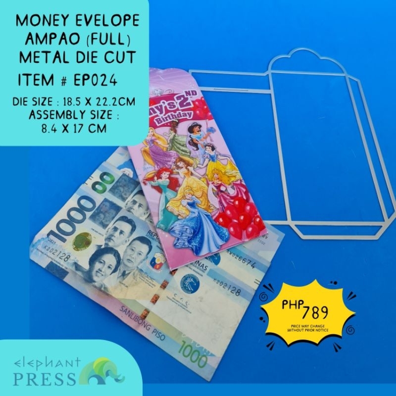 (READY STOCK) *EP024* MONEY EVELOPE AMPAO (FULL) CARBON STEEL METAL DIE ...