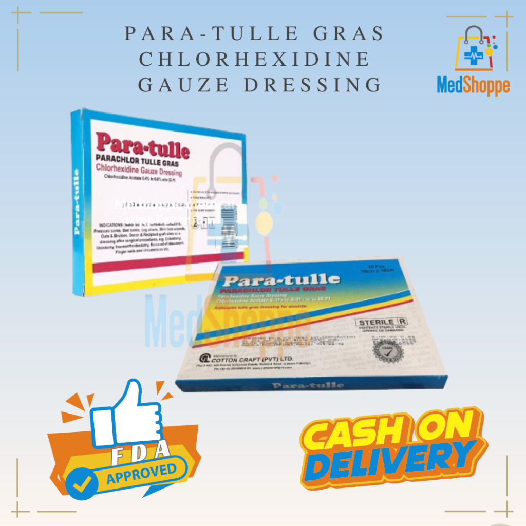Paratulle Gras Chlorhexidine Gauze Dressing | Shopee Philippines