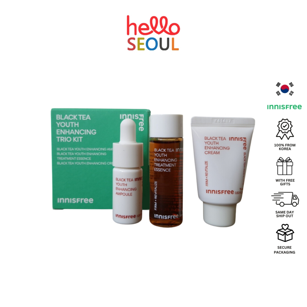 INNISFREE Black Tea Youth Enhancing Trio Kit (3 Items) | Shopee Philippines