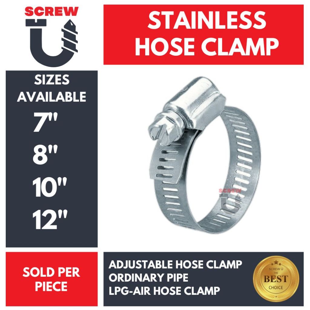 Adjustable Stainless Hose Clamp Ordinary Pipe Clamp | 7"-12" | LPG-Air ...