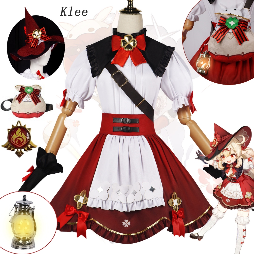 Genshin Impact Klee Cosplay Blossoming Starlight Character Outfits ...